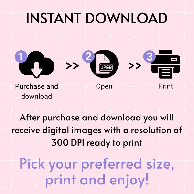 Gallery Girly Prints Set of 6 Pink Retro Prints XOXO Black and Pink ...