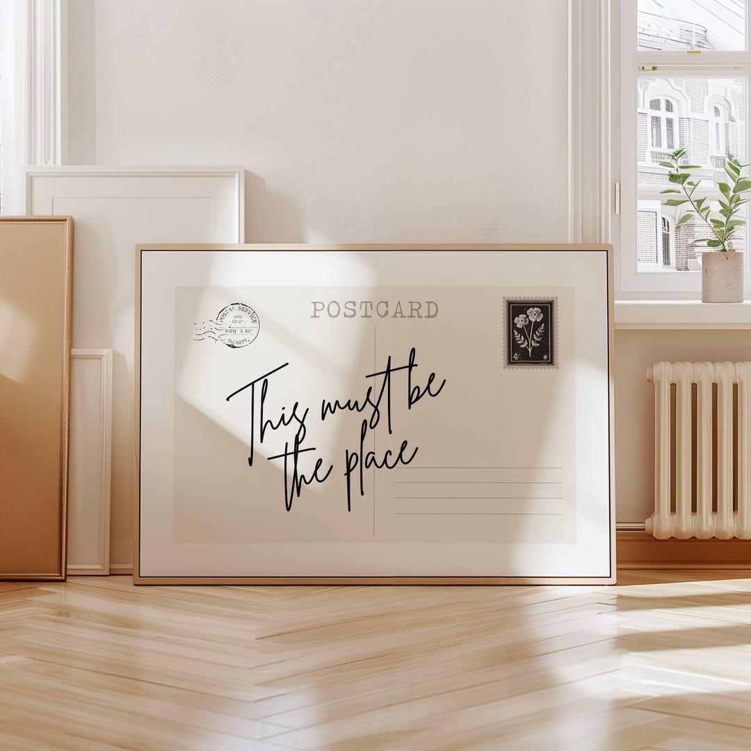 This Must Be the Place Postcard Horizontal Retro Print, Mid Century ...