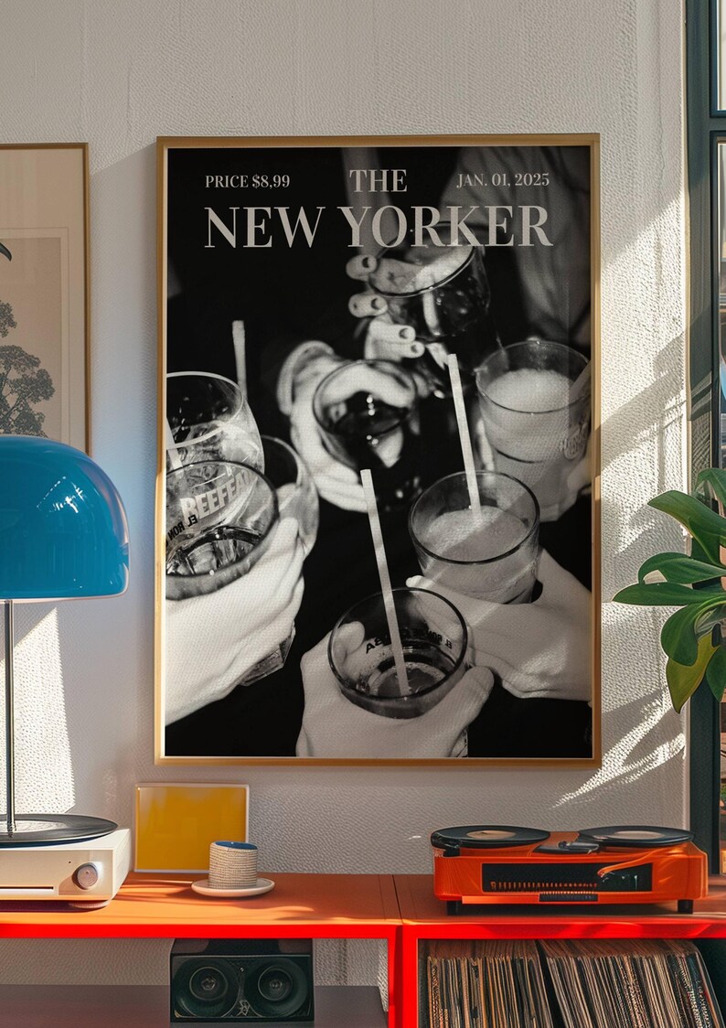 The New Yorker Print Kitchen Poster New Year Poster Girly New York ...