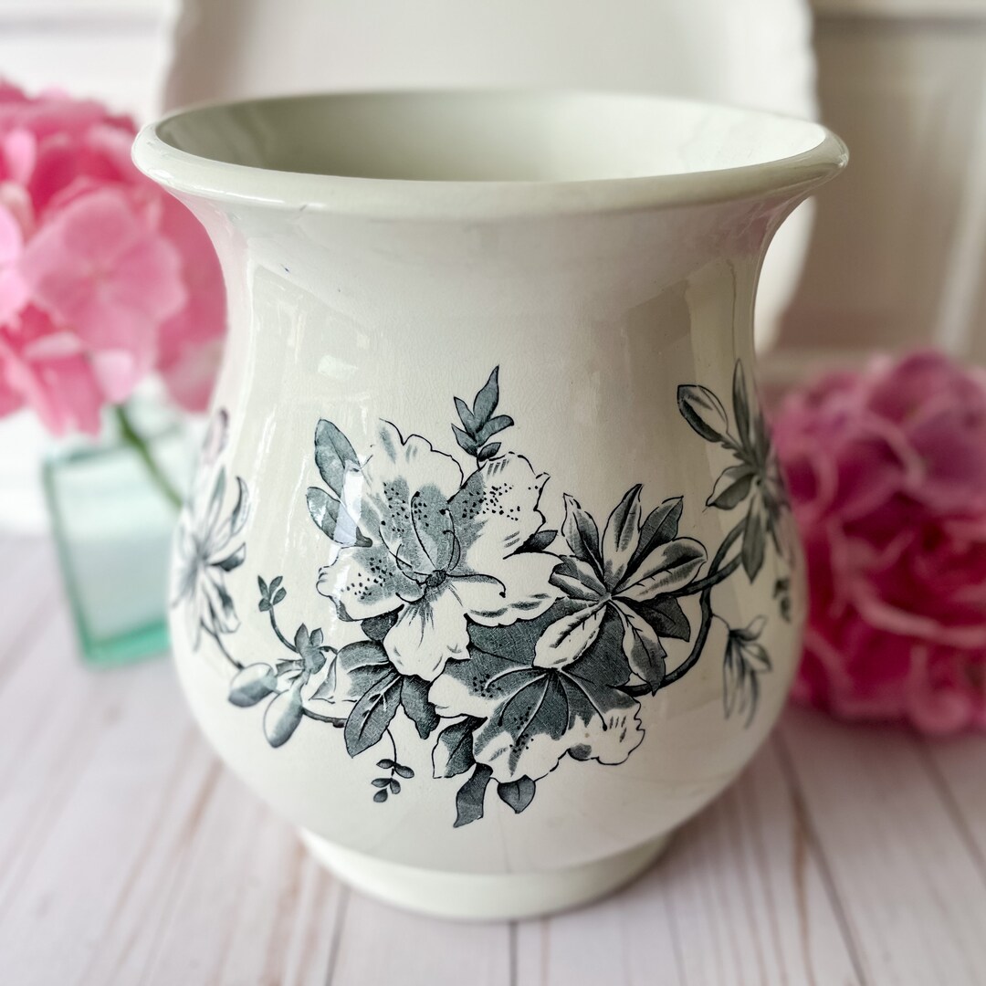 Antique English Ironstone “azalea” Slop Jar - Etsy