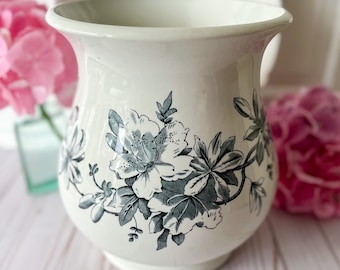 Antique off White Ironstone Slop Jar, Chamber Pot / Victorian Era Slop ...