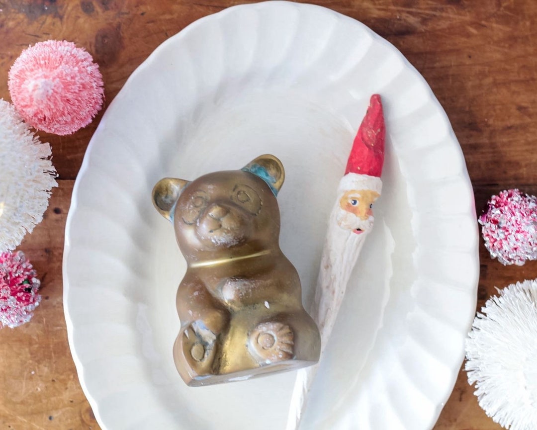 Vintage Skinny Wooden Santa Ornament - Etsy