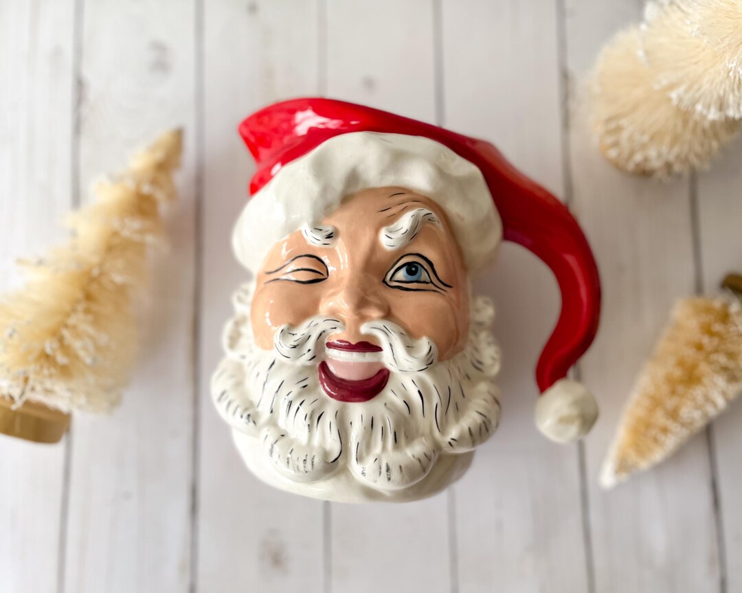 Vintage Jamar Mallory Winking Santa Pitcher - Etsy