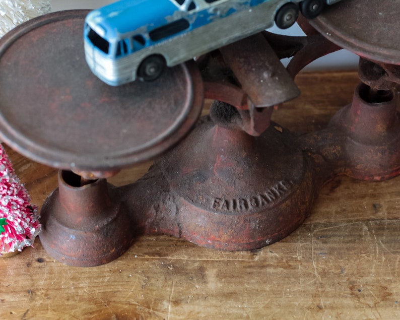 Antique Chippy Red Cast Iron Scale - Etsy