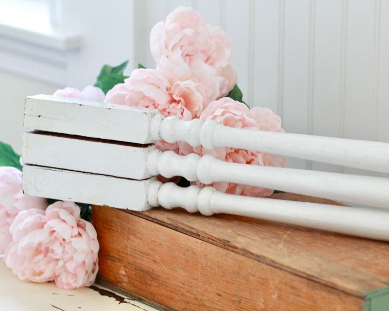 Vintage Salvaged Painted White Balusters | Etsy