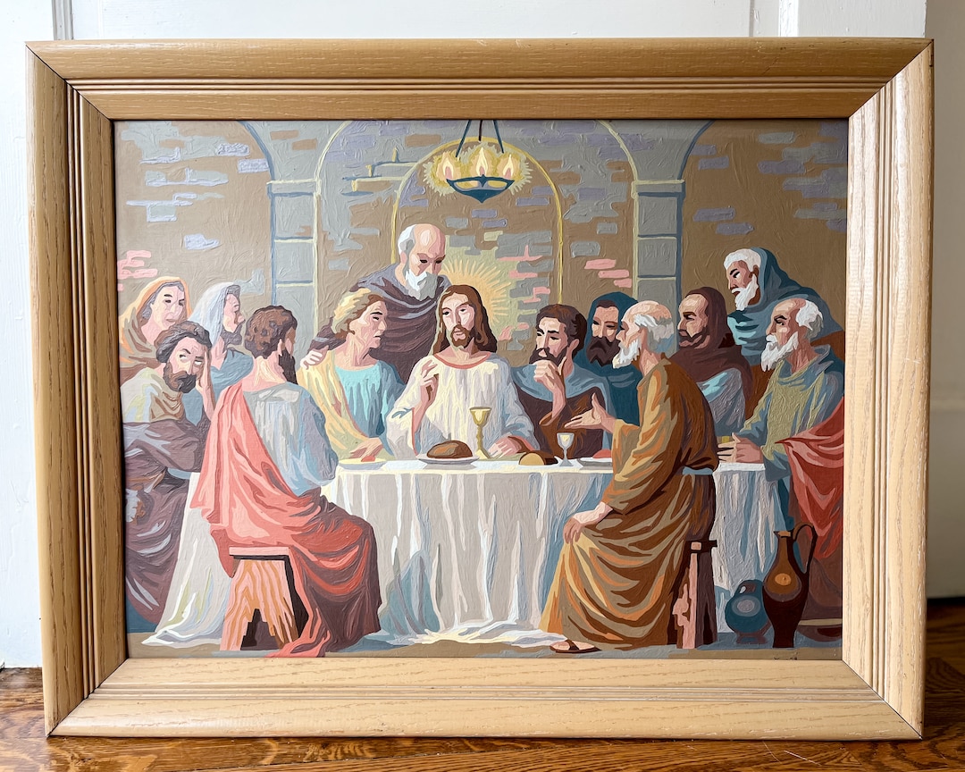 Large Vintage Last Supper Paint by Number - Etsy