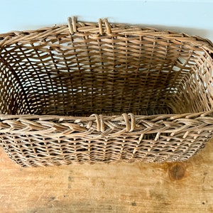 Antique Primitive Rectangular Basket - Etsy