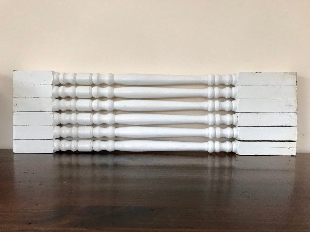 Vintage Salvaged Painted White Balusters | Etsy