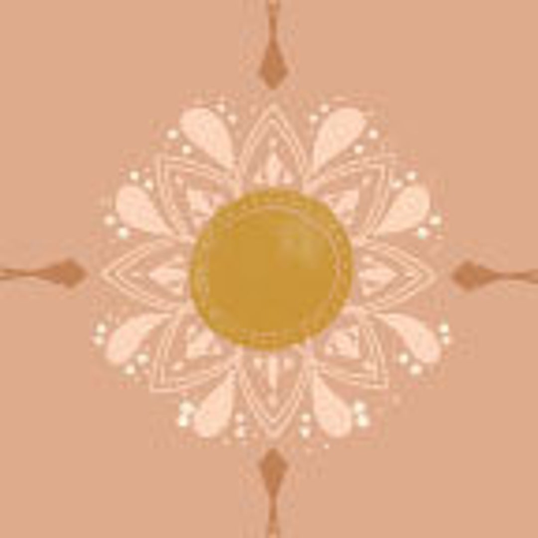 Mandala Plaid Dull Rose Cinnamon Tea Melanie Traylor - Etsy