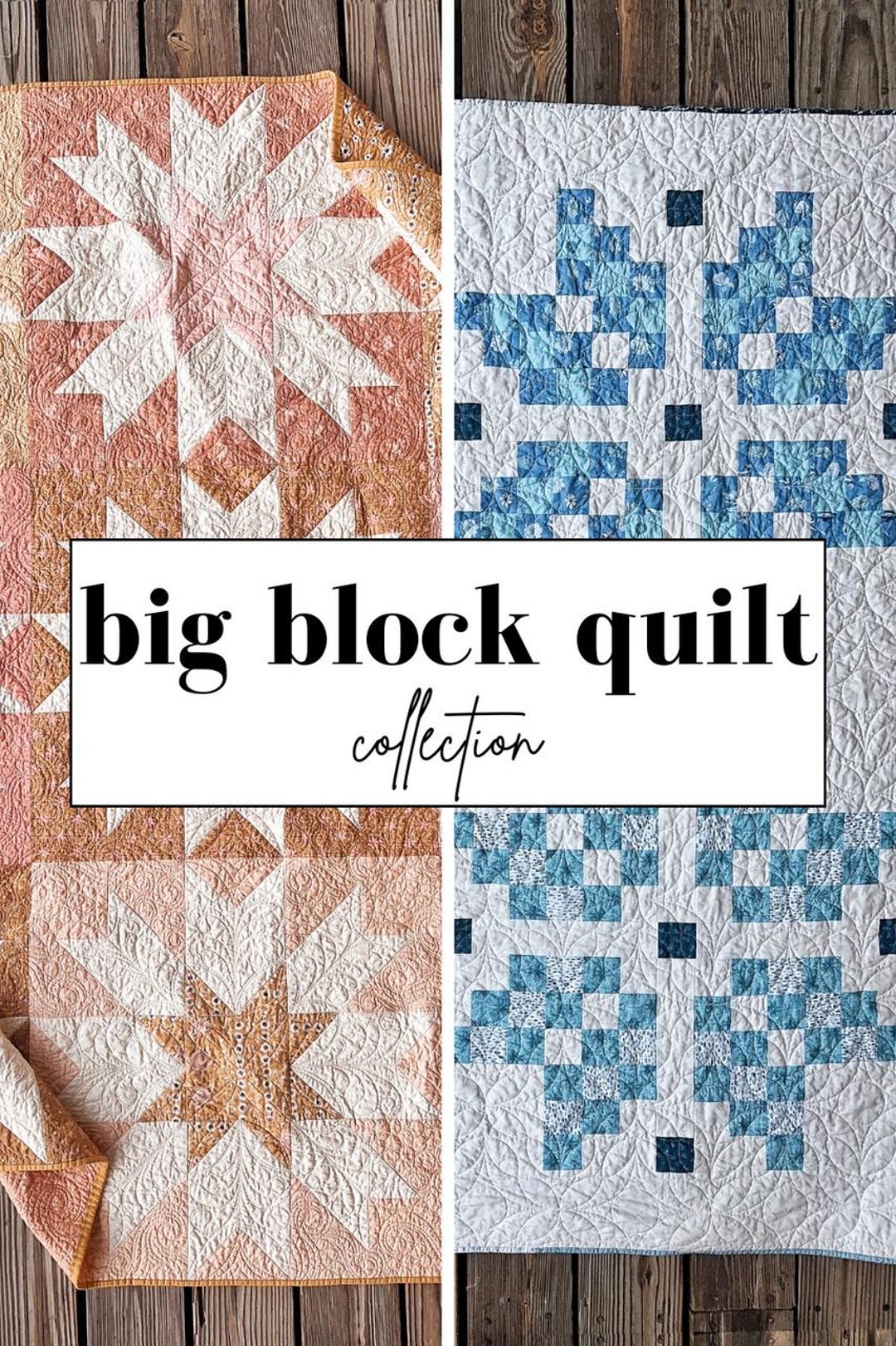 BIG BLOCK Quilt Pattern Collection - 2 Paper Booklets - Etsy
