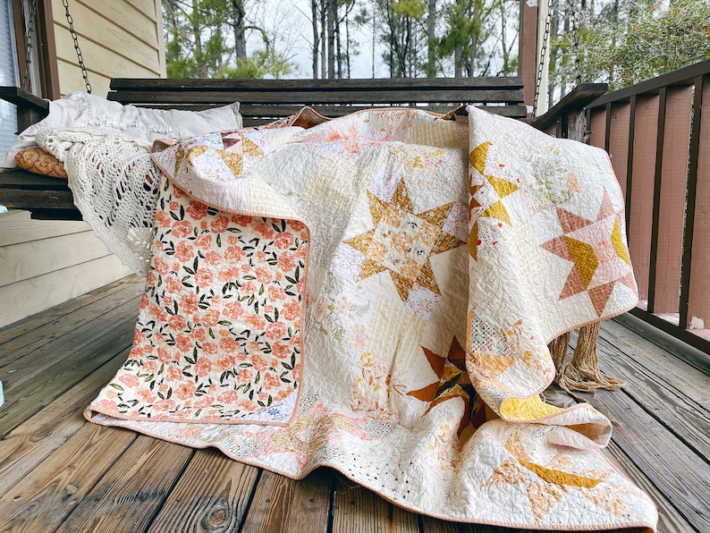 Little Miss Sawtooth Quilt Pattern Beginner Paper Pattern - Etsy