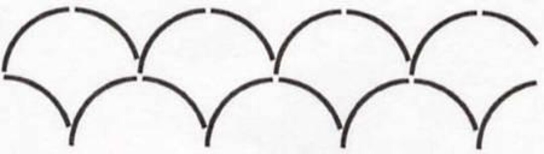 Quilt Stencil Clamshell Border - Etsy