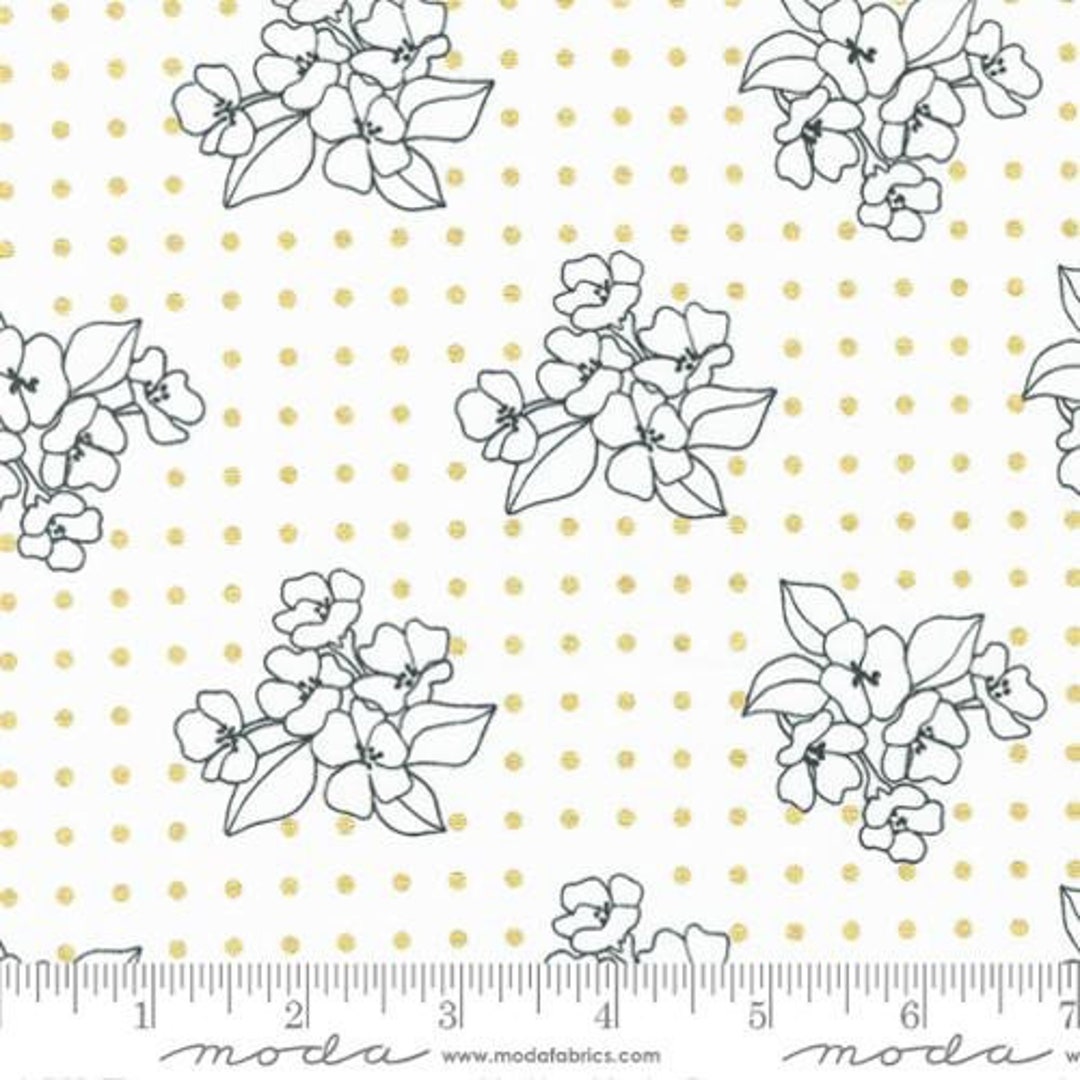 Flower Dot Paper Gold - Gilded - Alli K Design - Etsy