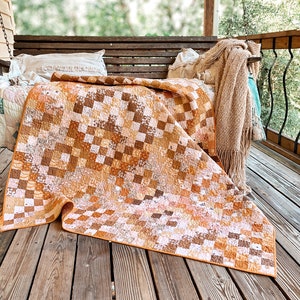Trippy Quilt in Mostly Cinnamon Tea - READY TO SHIP - Quilts for Sale ...