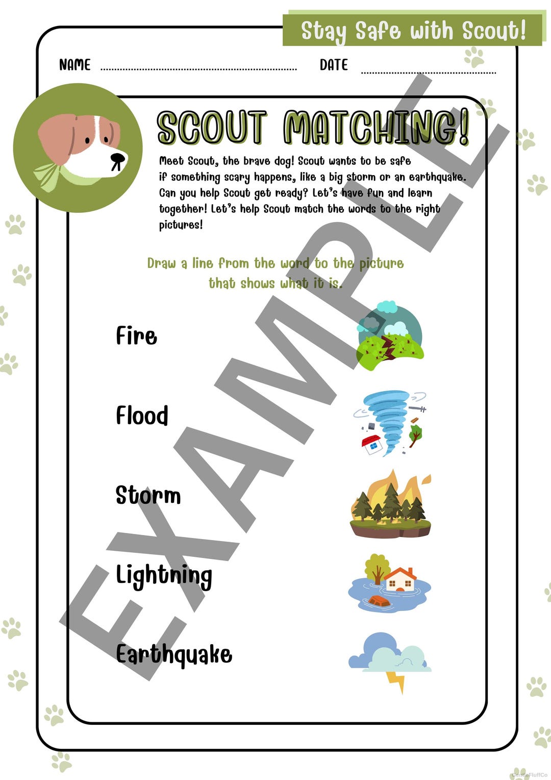 Stay Safe With Scout Worksheet - Etsy