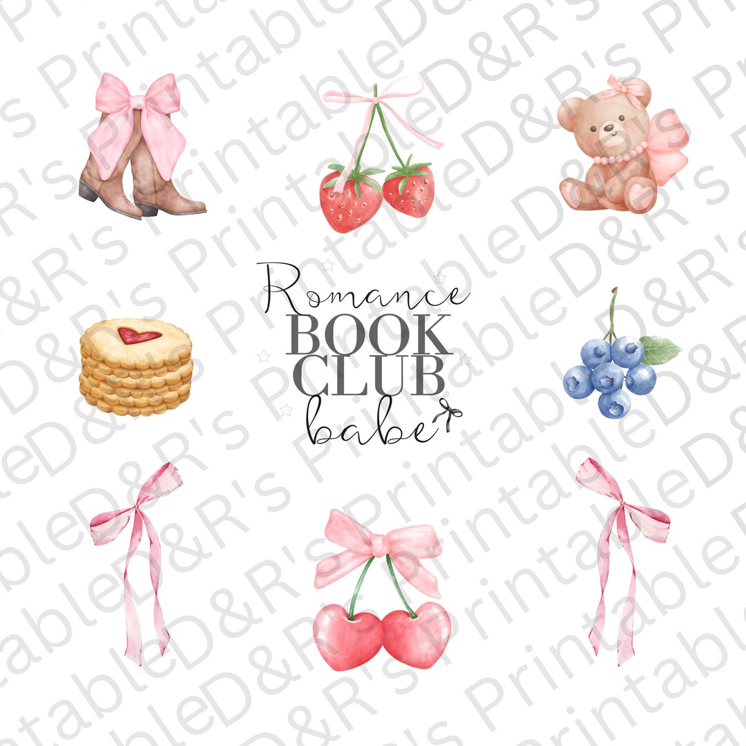 Romance Book Club PNG SVG, Bookish Png, Bookish Clipart, Designs for ...