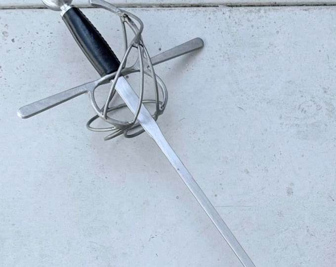 Closed Port Swept Hilt Rapier HEMA SCA Sparring , Italian Rapier ...