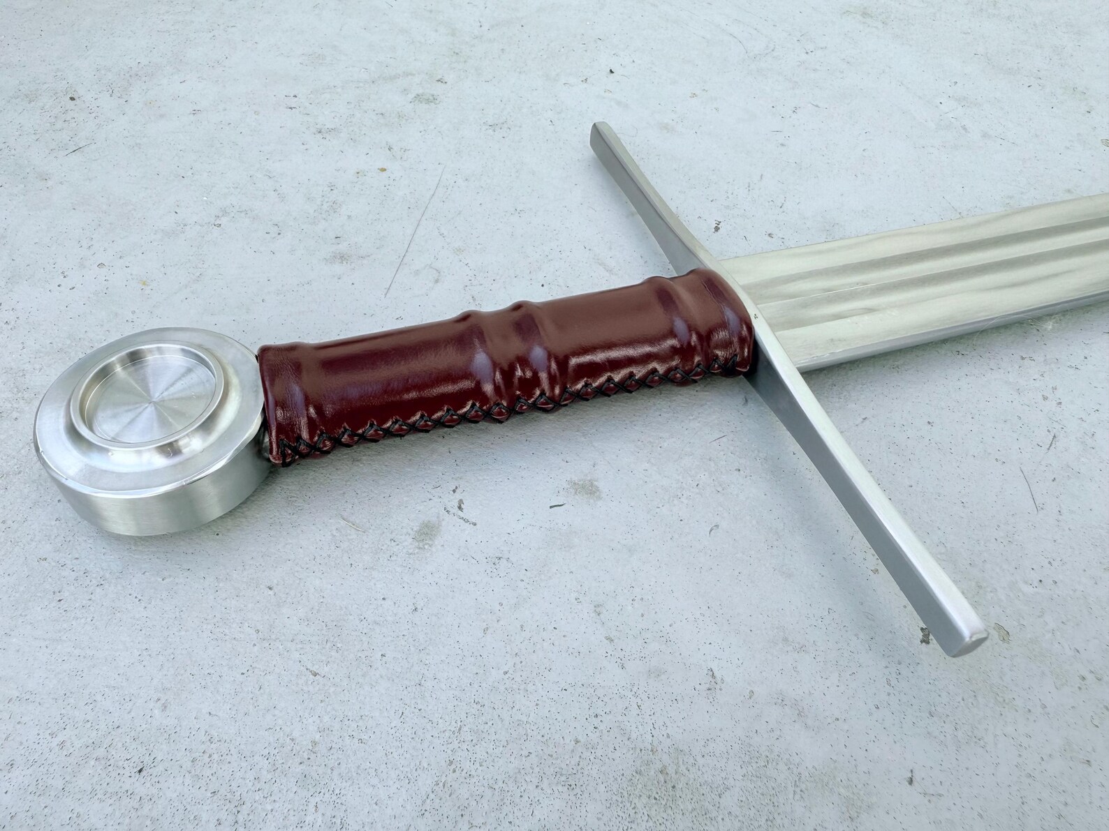 HEMA Sparring Arming Sword Double Fuller With Leather Scabbard - Etsy