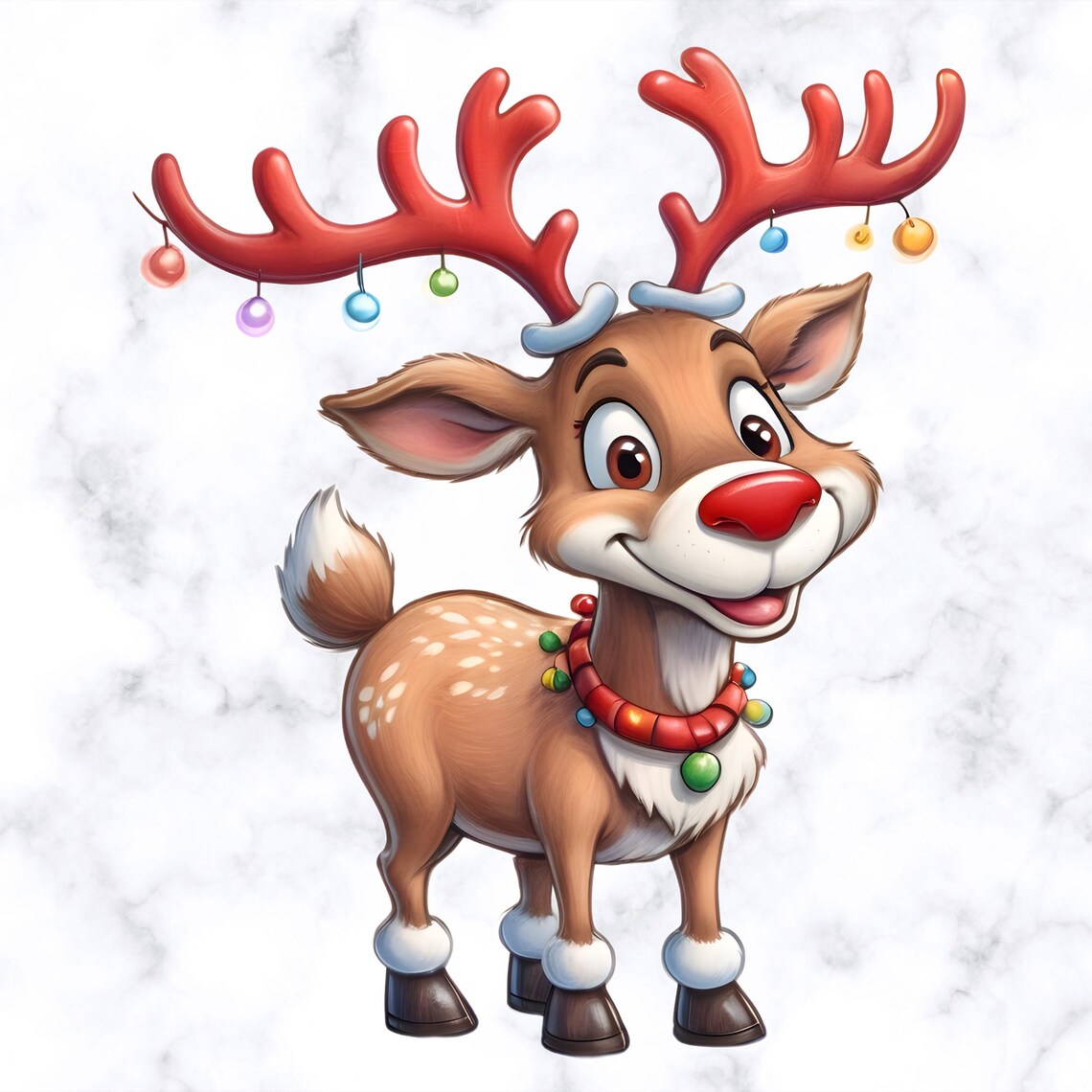 27 Quirky Funny Christmas Reindeer PNG Clipart - Xmas Cute Reindeer ...