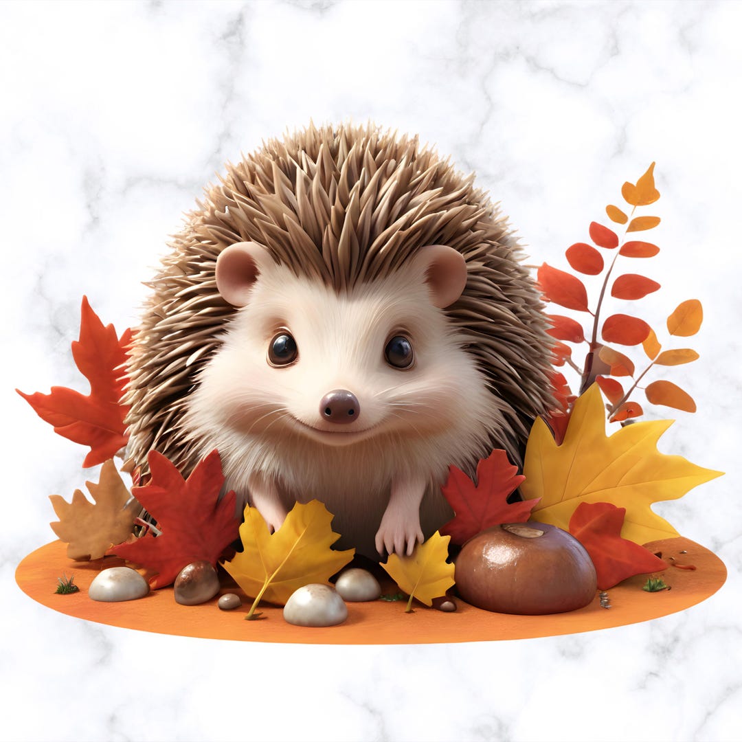 Adorable Hedgehog Clipart Set for Autumn Crafts | Cute Fall Hedgehogs ...