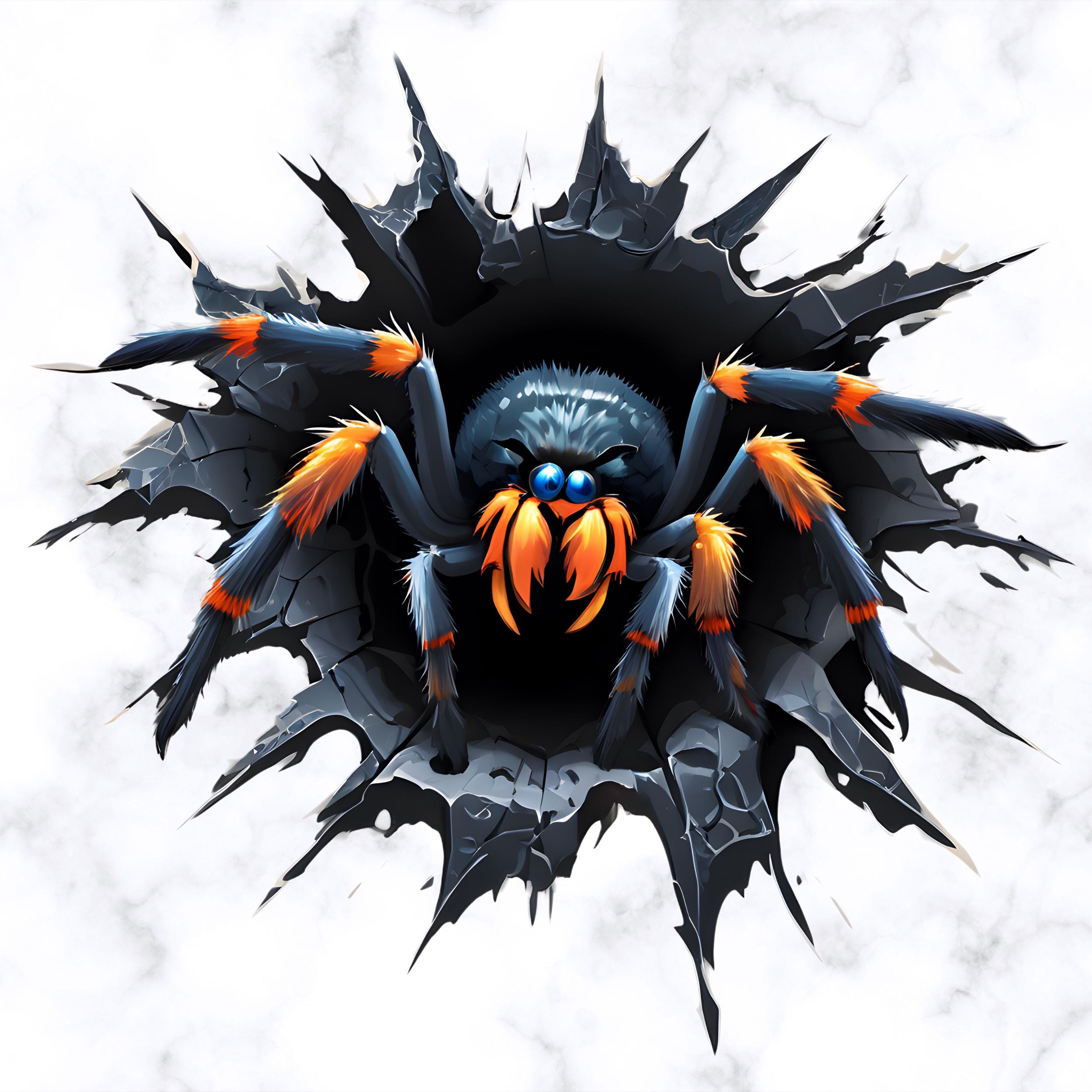 Spider Clipart PNG | Tarantula Digital Illustrations | Spooky Halloween ...