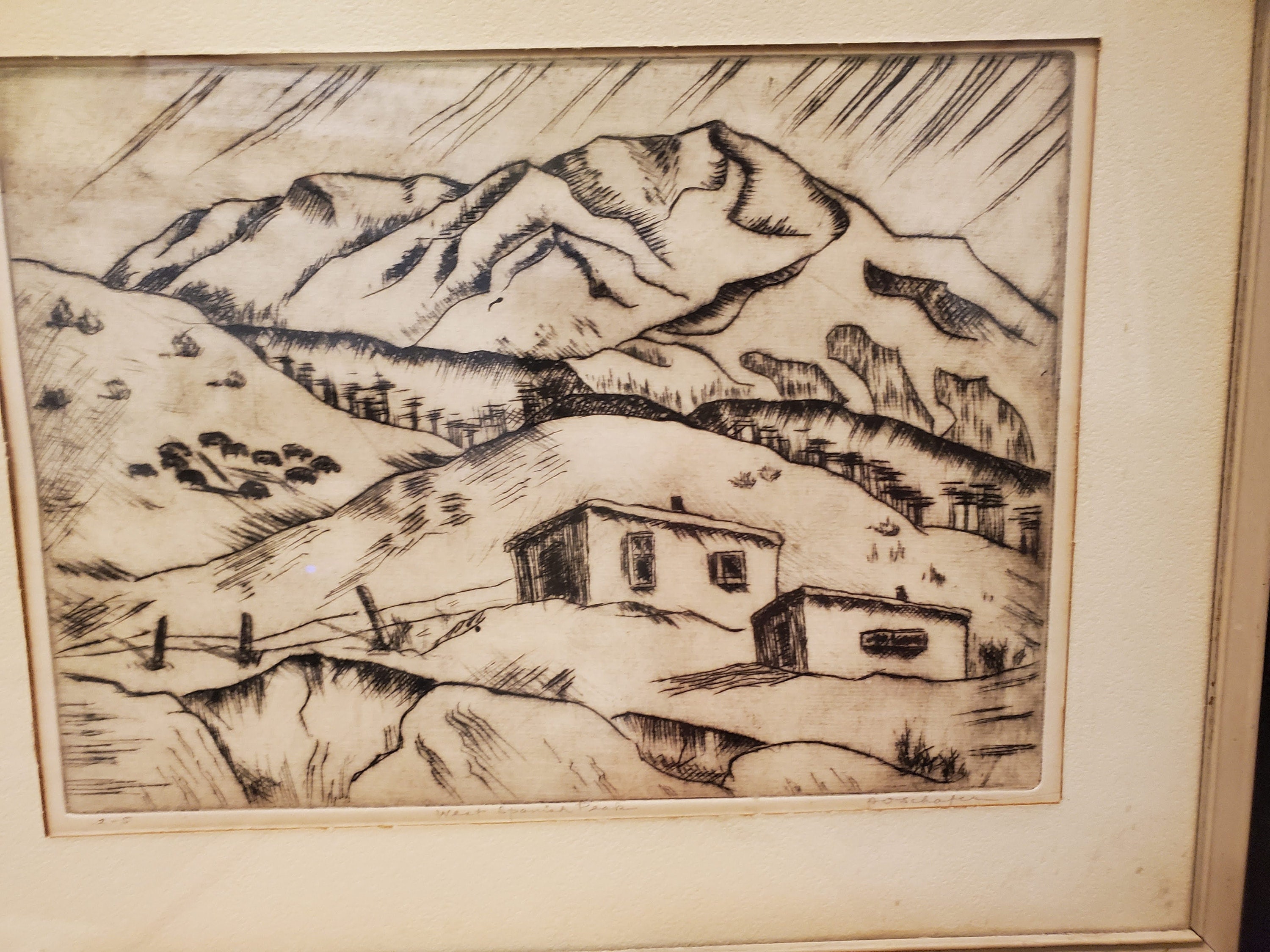 Original Art Vintage Sketch West Spanish Peak Pencil Drawing - Etsy