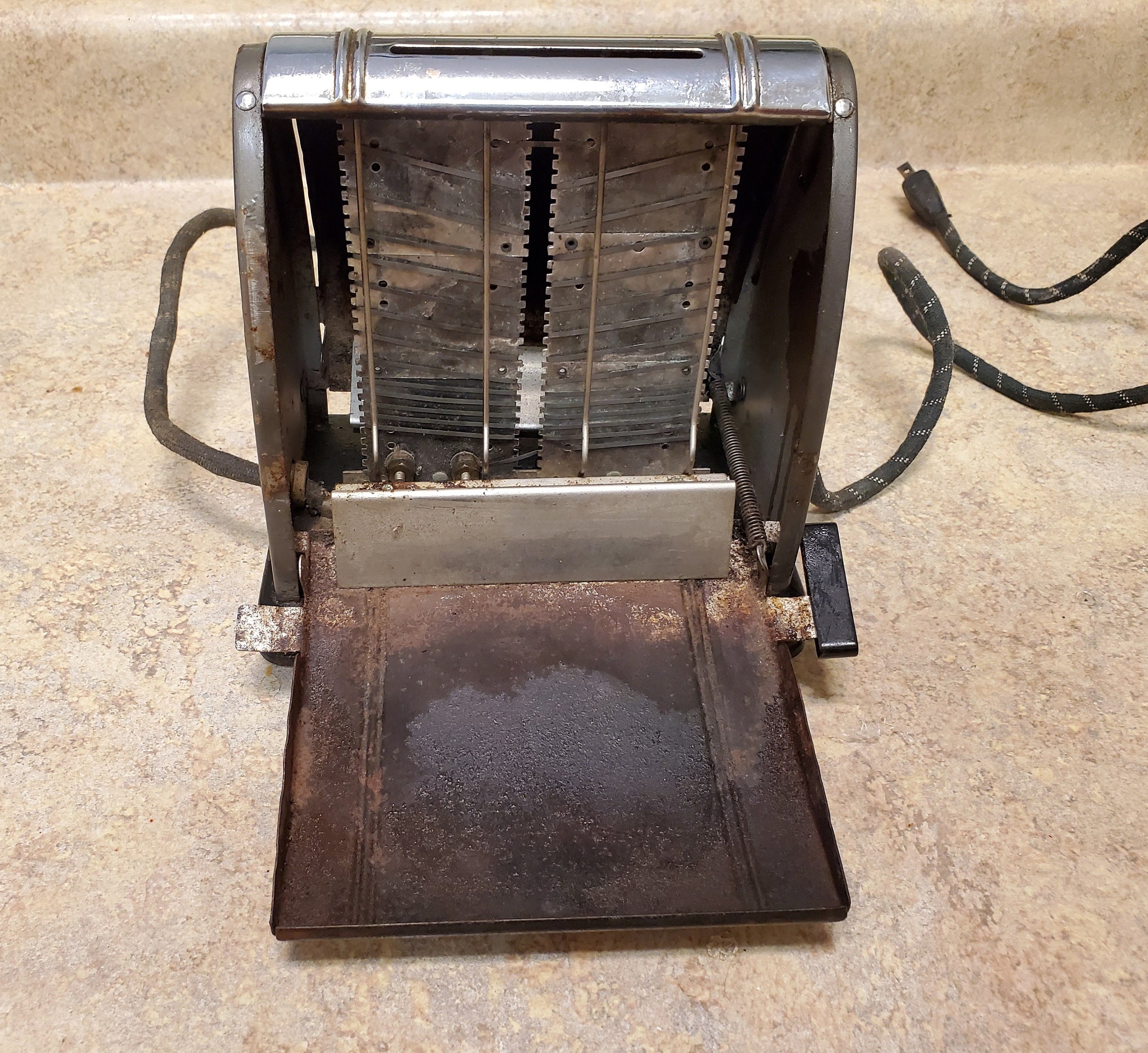 Vintage Toaster Miracle Label Toasters Drop Down Side Open Antique ...