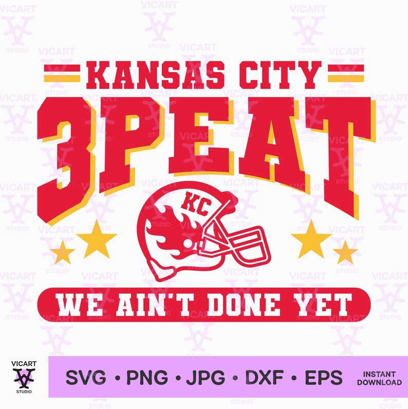 Three Peat Svg Png, We Ain't Done yet Svg, Retro, Football ...