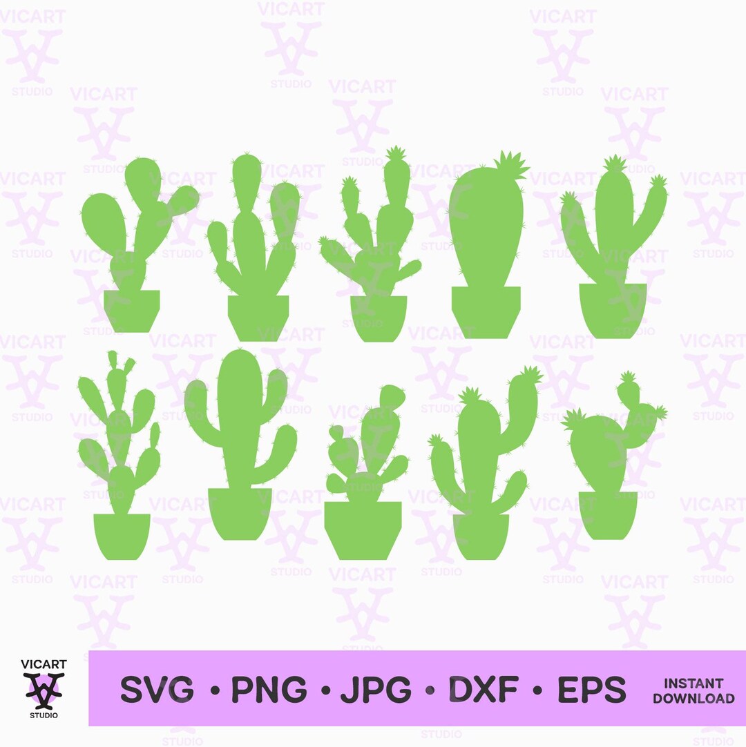 Cactus Bundle Svg, Desert Plant Svg, Cacti Svg, Cactus Svg, Cactus in a ...