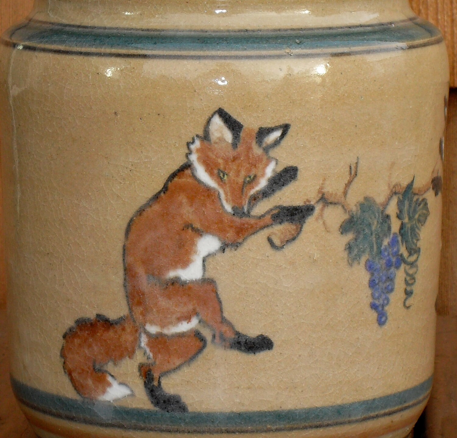 Fox and Grapes Ginger Jar - Etsy