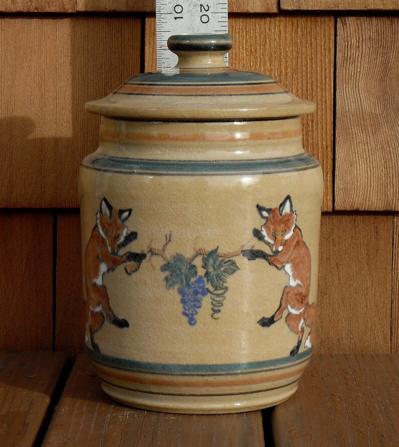 Fox and Grapes Ginger Jar - Etsy