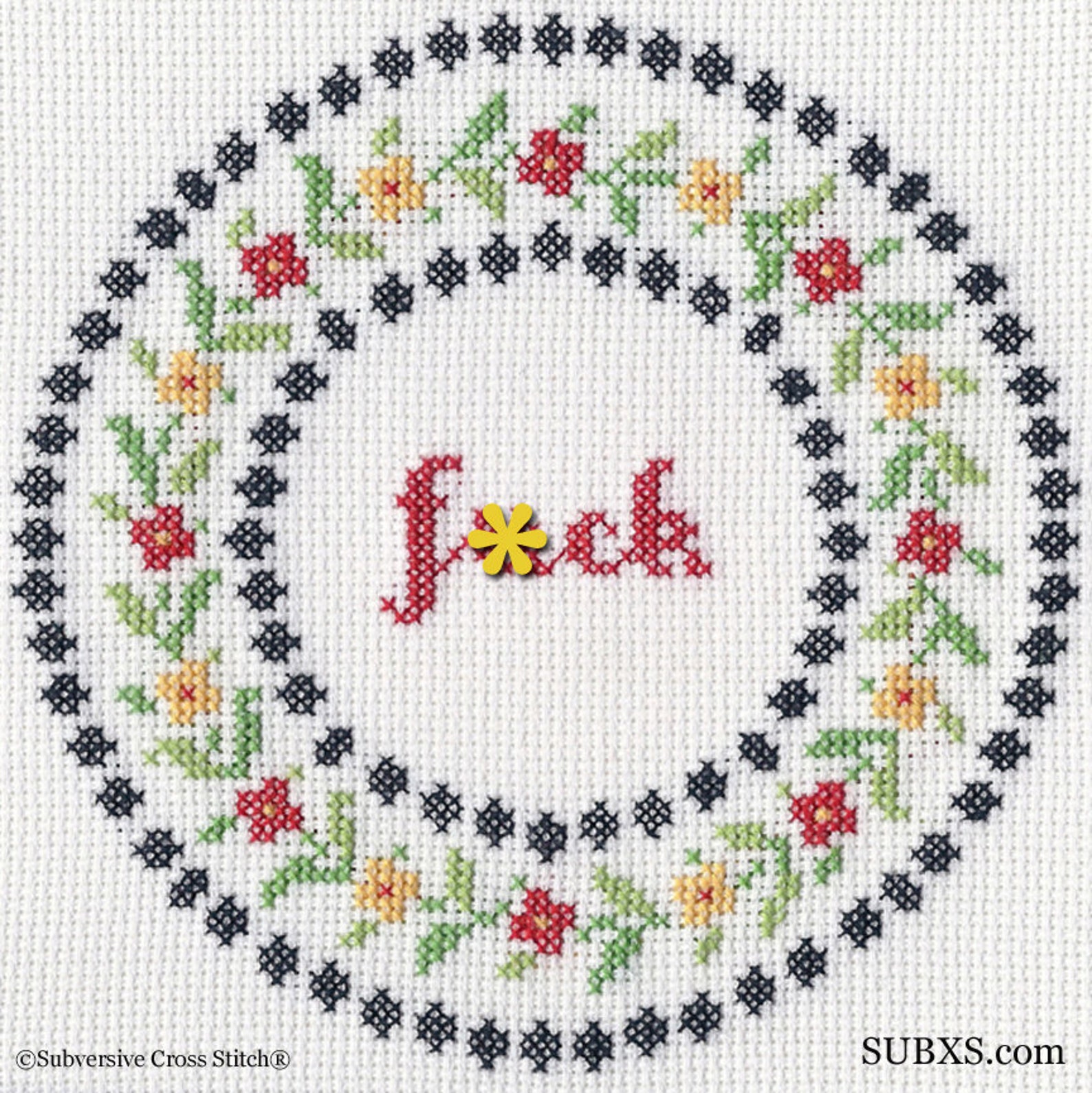 Subversive Cross Stitch PDF Pattern: Circle Fck - Etsy