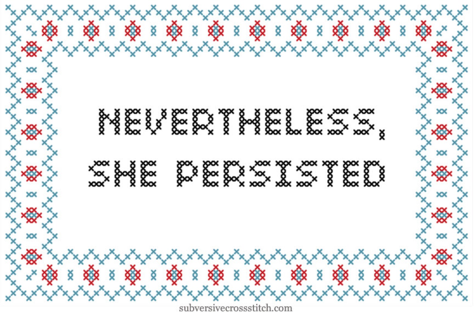 Subversive Cross Stitch PDF Pattern: Nevertheless She - Etsy