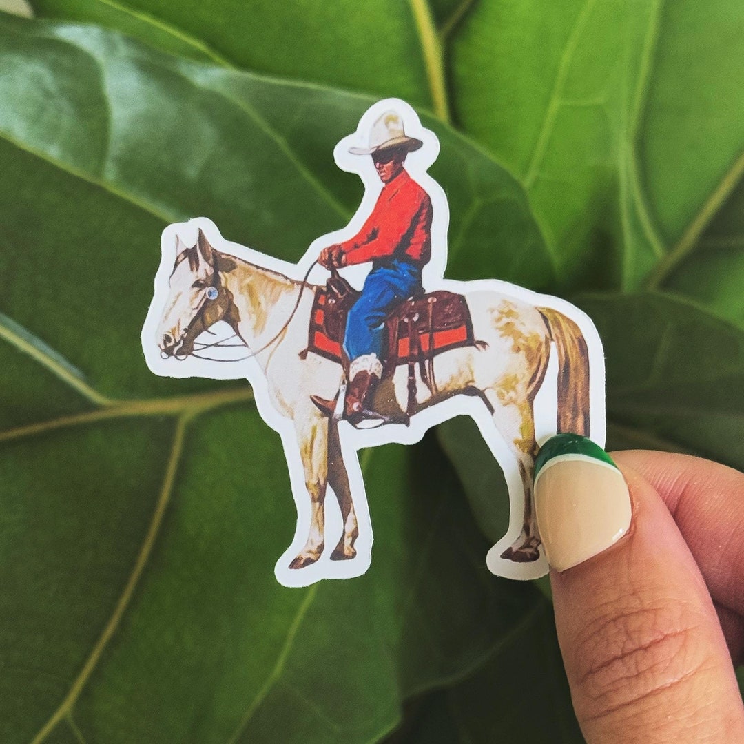 Vintage Cowboy Sticker, Wild West, Matte, Water Resistant - Etsy
