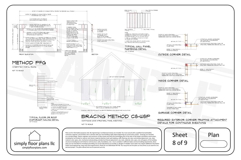 3 Bedroom Cape House Plan - 2,102 Square Feet - Construction Plans ...