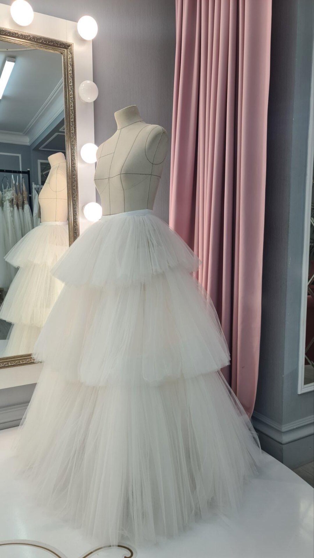 Layered Tulle Skirt – Bridal Tulle Skirt, Tiered Tulle Maxi Skirt ...
