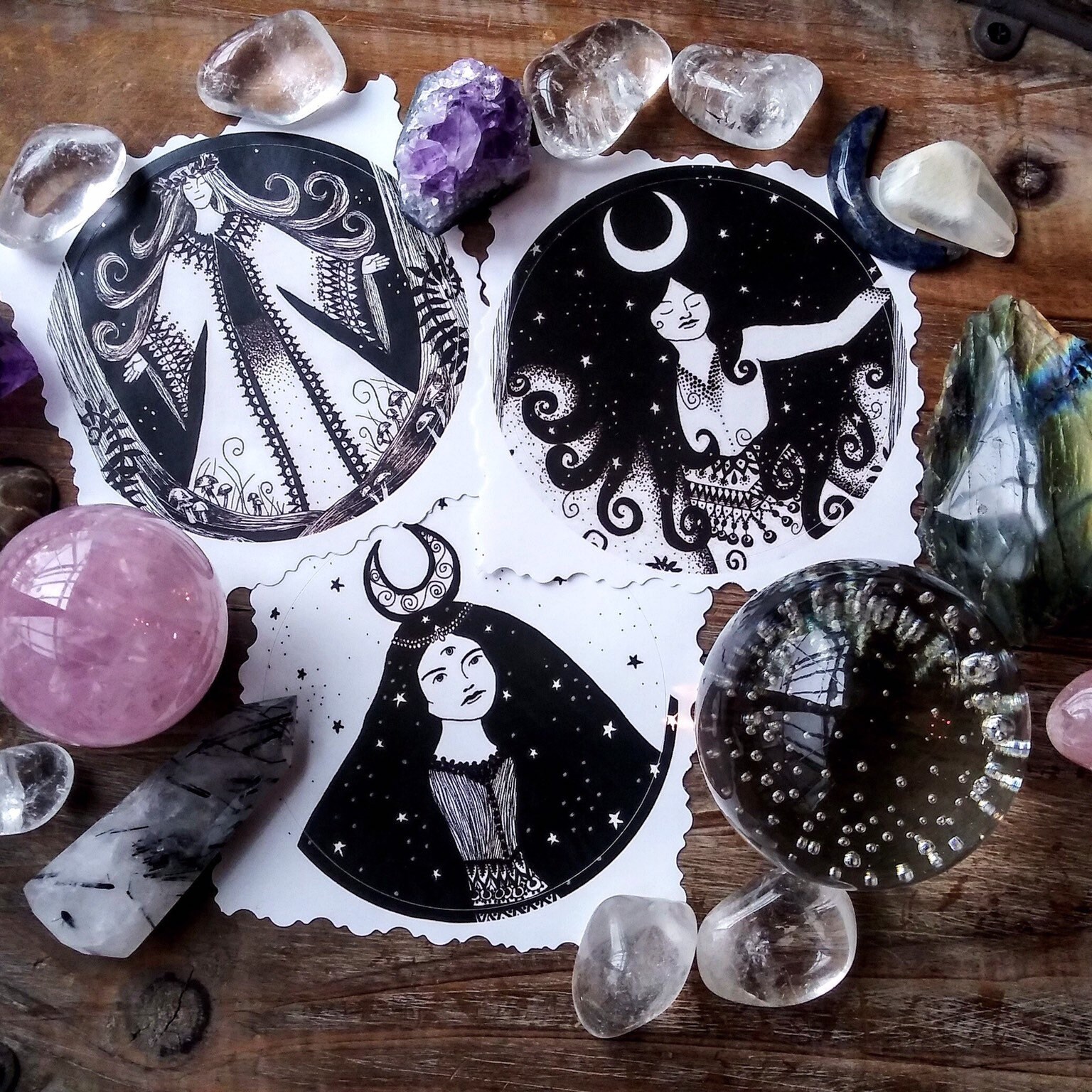 Goddess Sticker. Moon Goddess Laptop Stickers. - Etsy