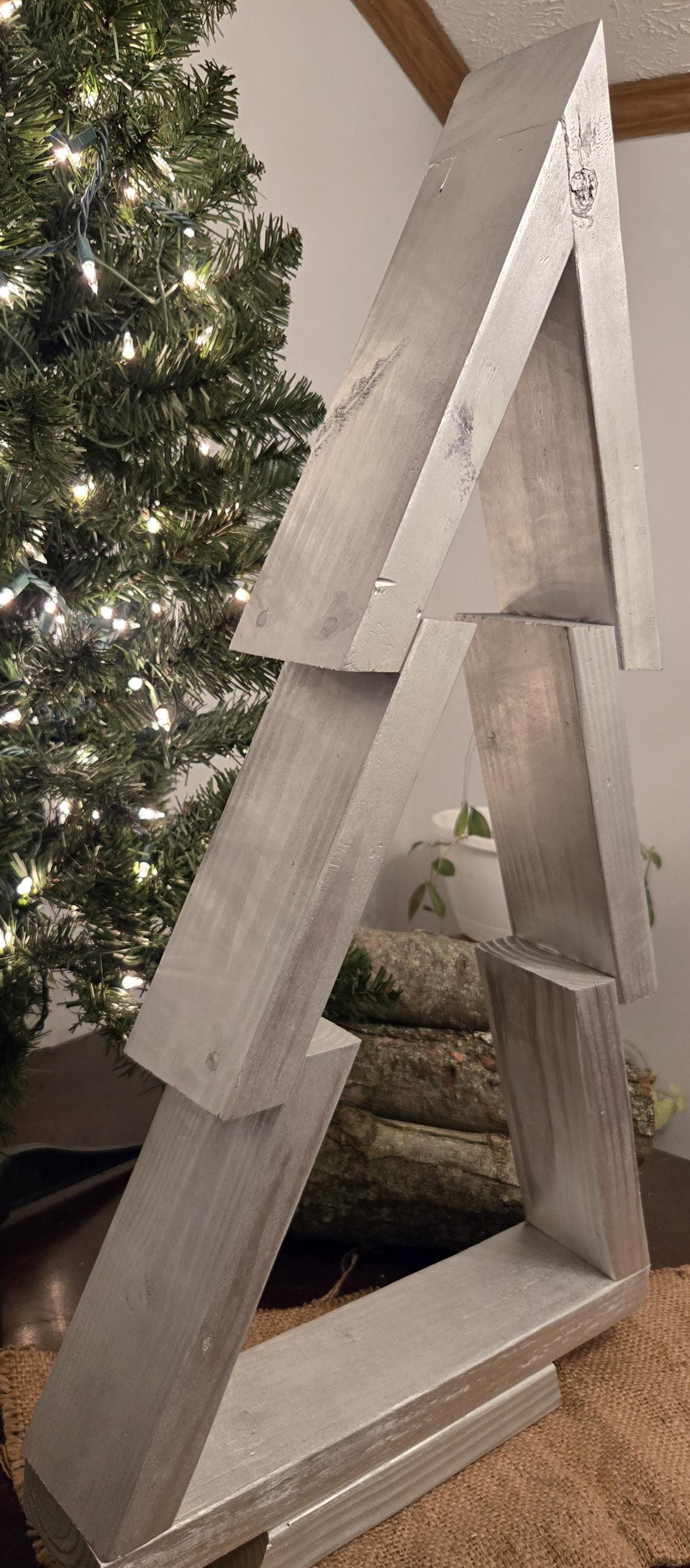 2x4 Christmas Trees With or Without White or Multicolored Lights - Etsy