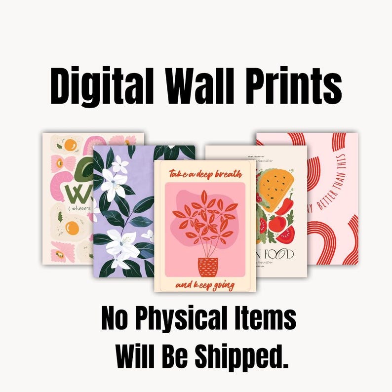Trendy Modern Wall Art Bundle | Digital Wall Prints Canva Editable ...