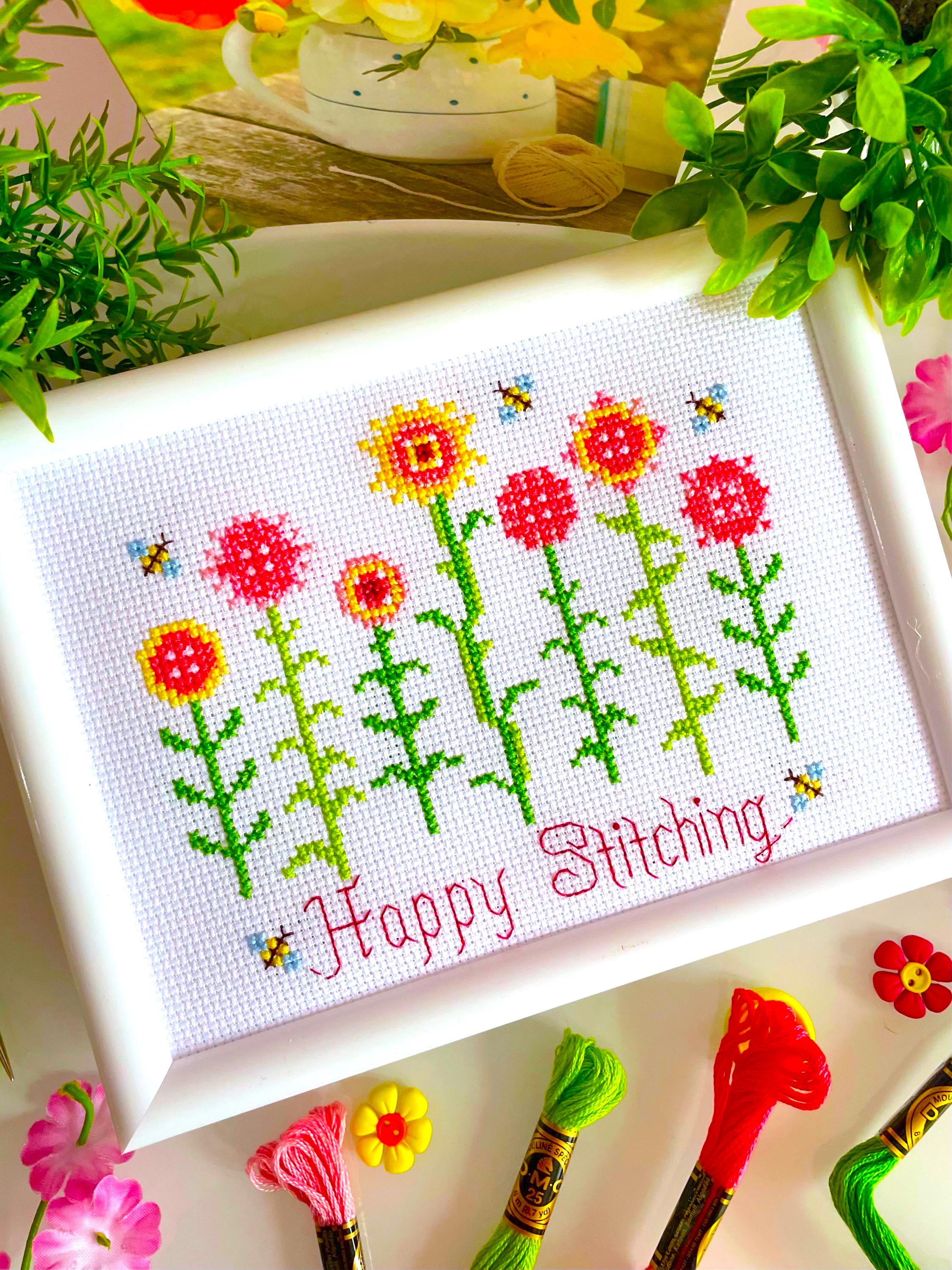 BUTTON FLOWERS Cross Stitch Pattern PDF by Crossstitchingforfun ...