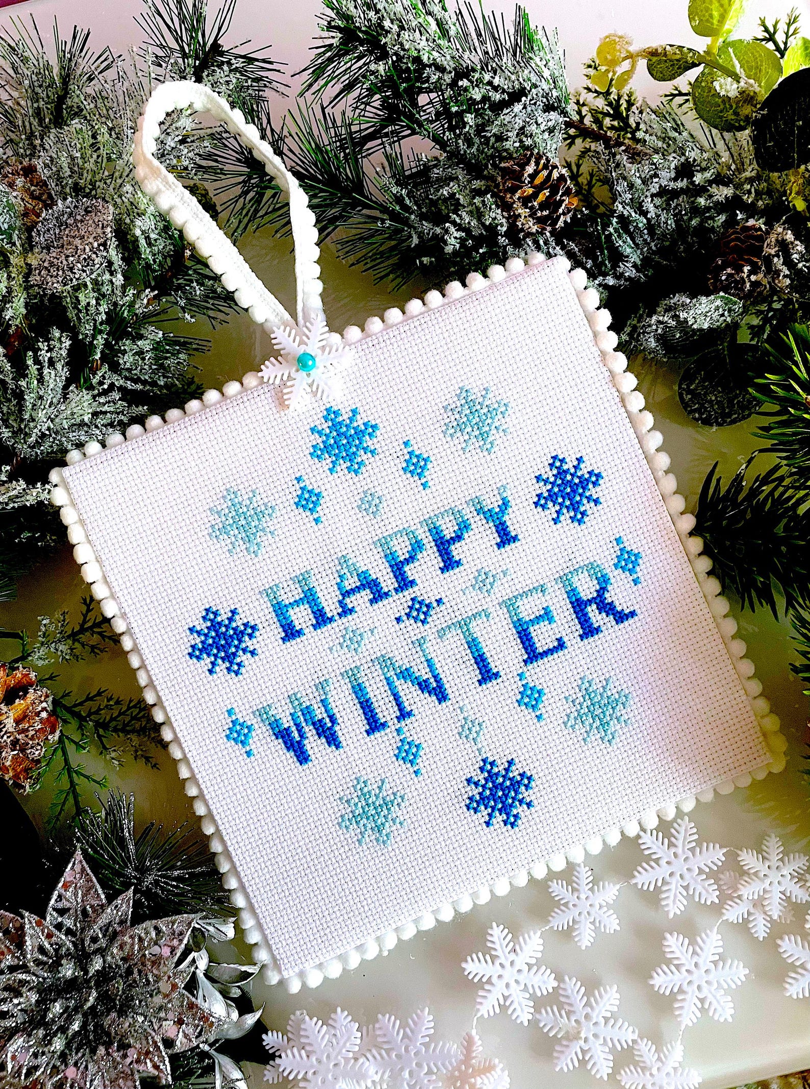 HAPPY WINTER Cross Stitch Pattern PDF by Sunflowercrossstitch ...
