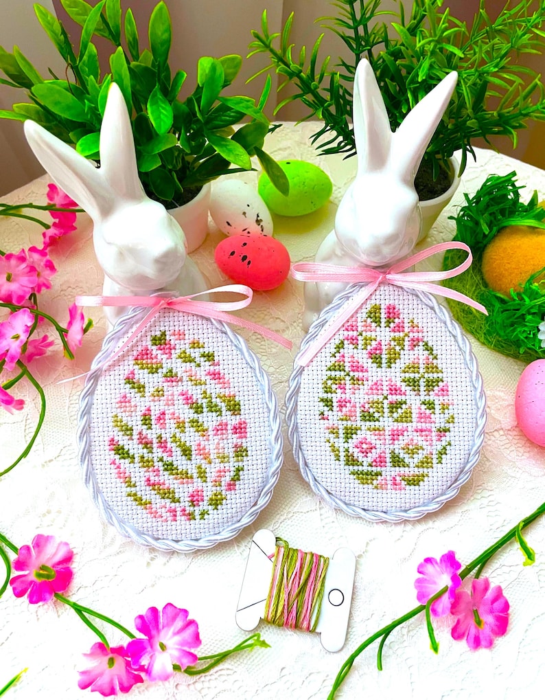 Variegated MOSAIC EASTER EGGS Cross Stitch Pattern Pdf by ...