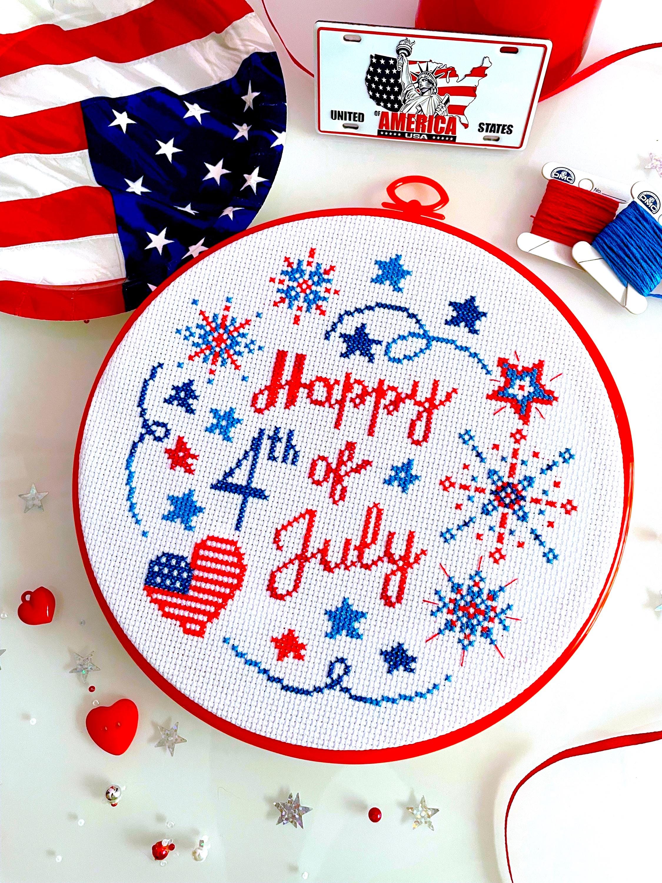 HAPPY 4th of JULY Firework Ornament Cross Stitch Patterns PDF by ...