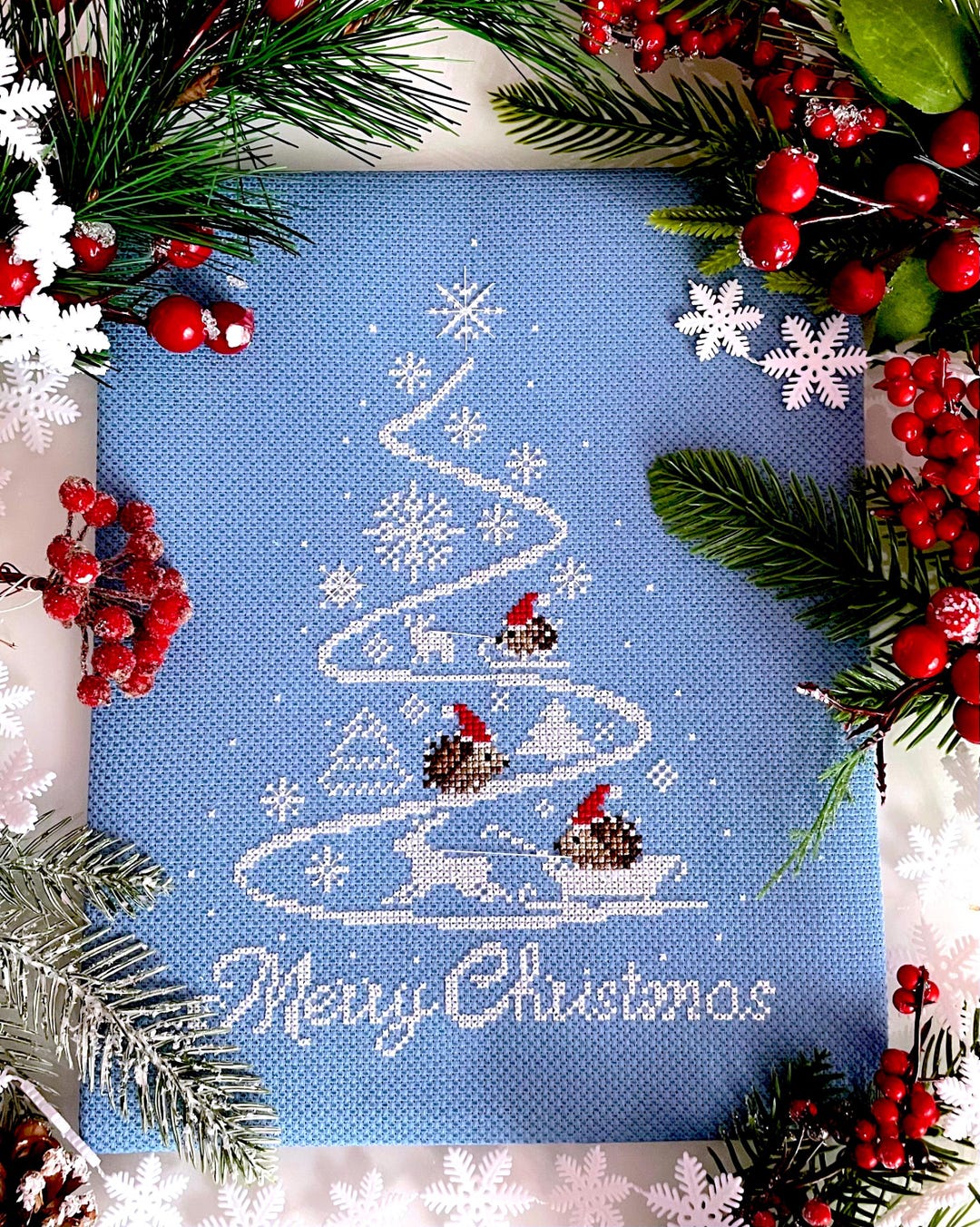 HEDGEHOG CHRISTMAS TREE Cross Stitch Pattern Pdf by ...