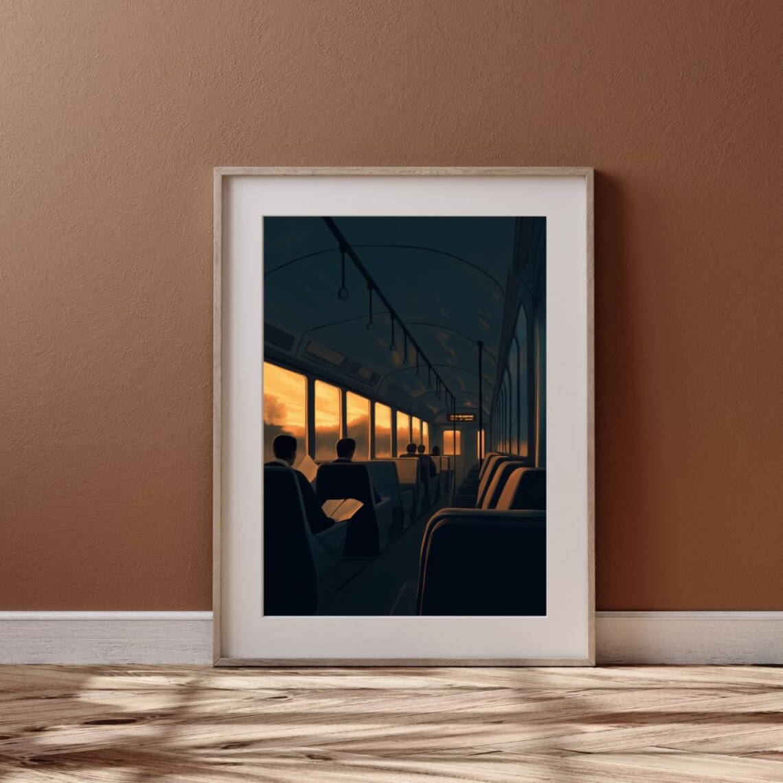 Homebound: Edward Hopper-inspired Train Ride Scene With Passengers at ...