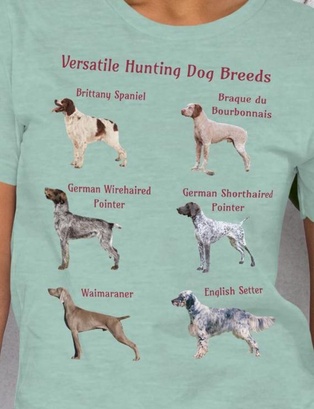 Versatile Hunting Dog Breeds Front Print Unisex T-shirt Shirt Brittany ...