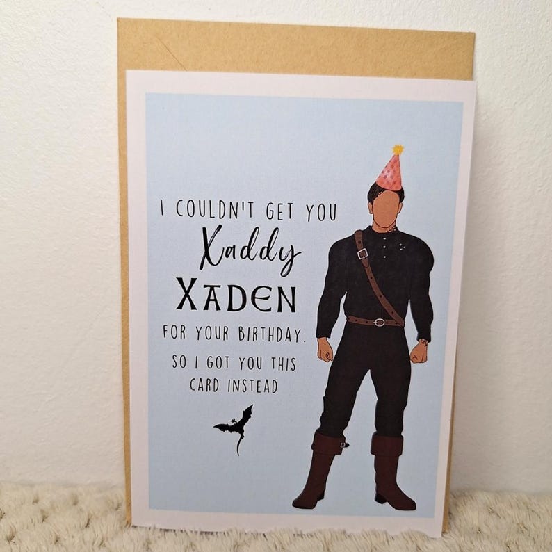 Xaden Fourth Wing Birthday Card - Etsy