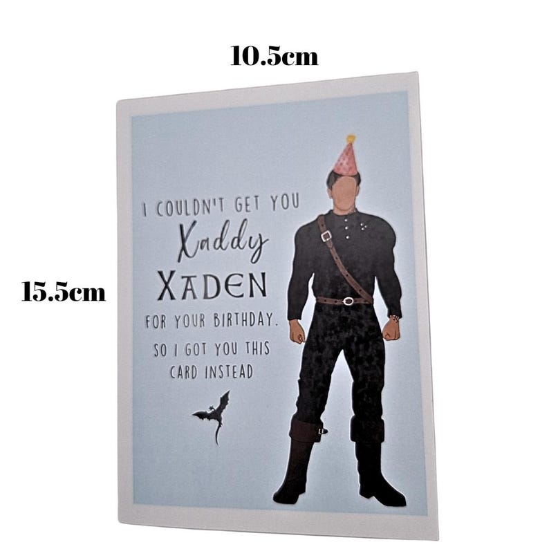Xaden Fourth Wing Birthday Card - Etsy
