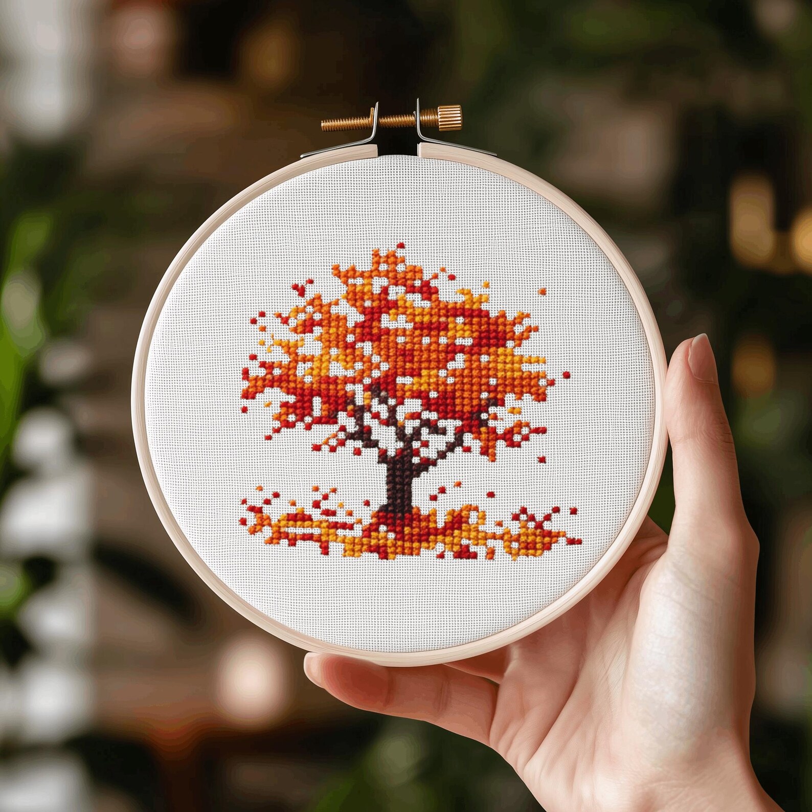Autumn Tree Cross Stitch PDF Pattern - Small and Easy - Etsy