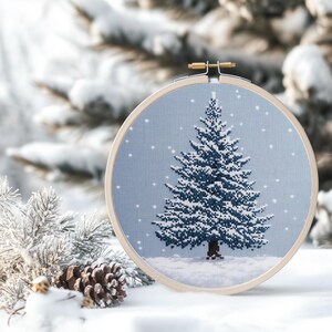 Winter Tree Cross Stitch Pattern – Easy Christmas Tree PDF Download - Etsy
